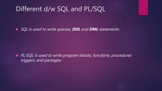 Sql presntation | PPT