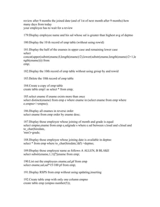 Sql queries | PDF | Databases | Computer Software and Applications