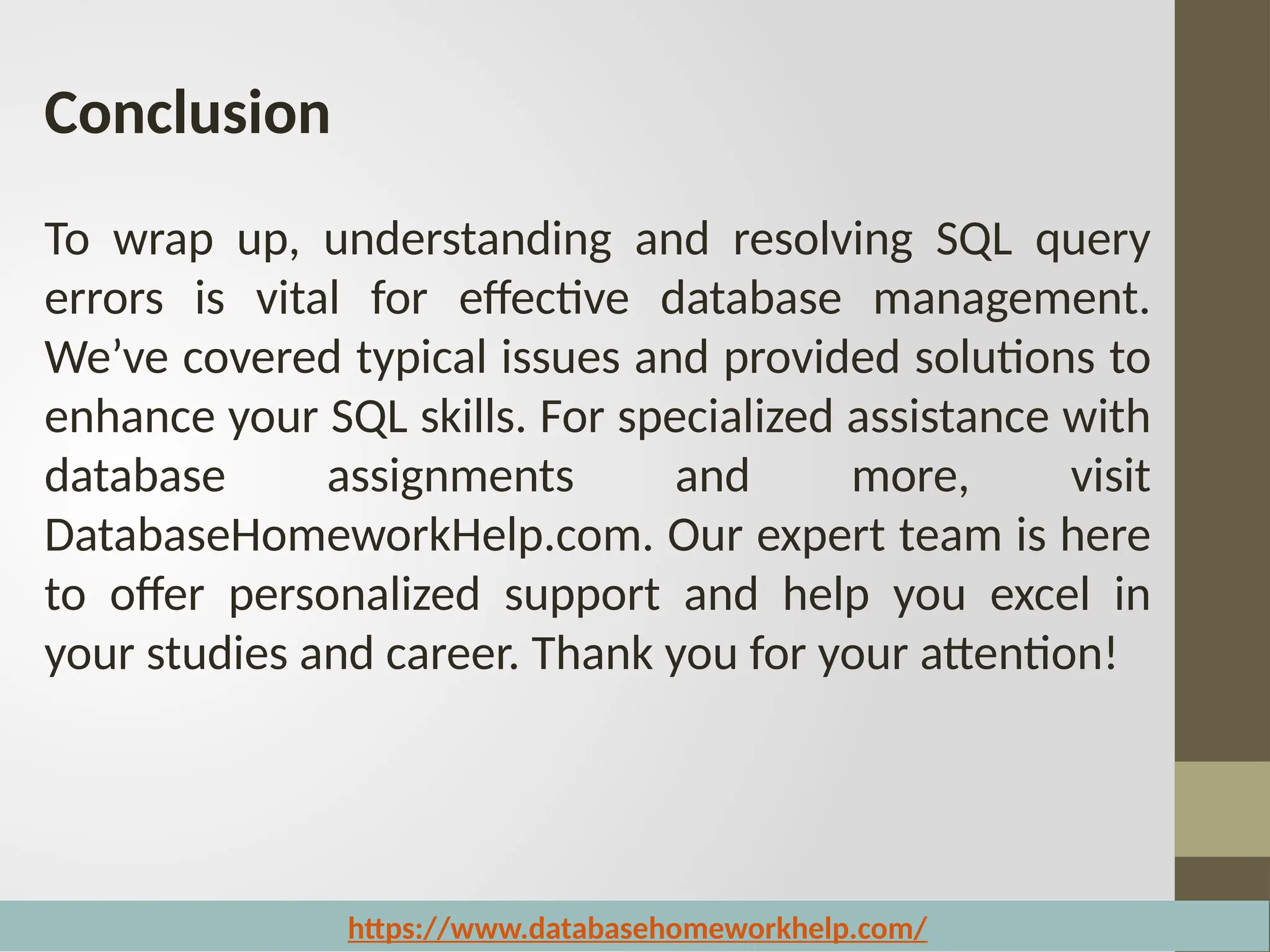 Sql Query Fixes And Database Design Solutions Ppt