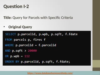 SQL Query Fixes and Database Design Solutions | PPT