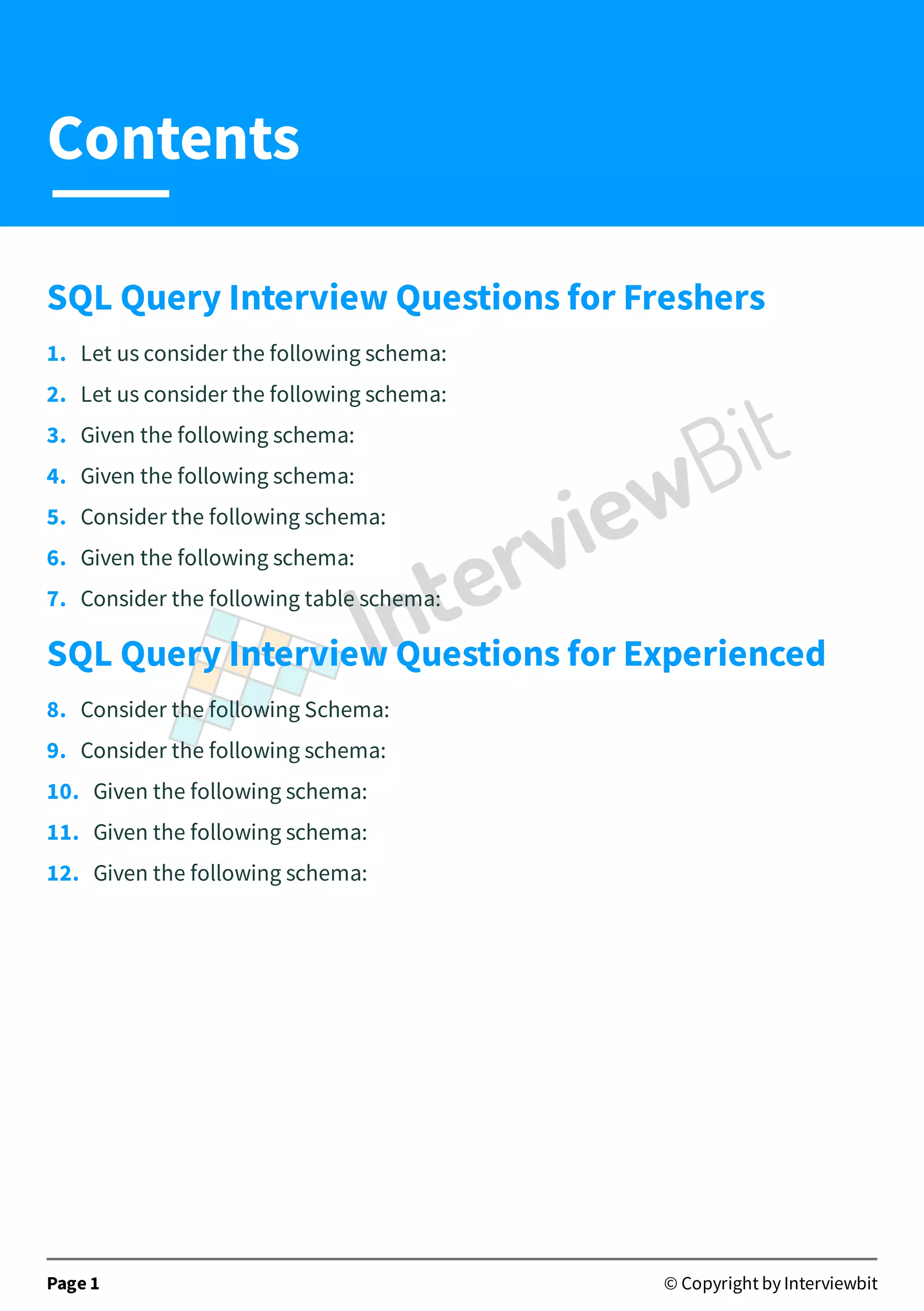 Sql Query Interview Questions Pdf