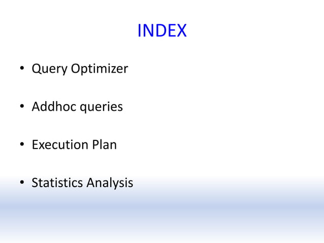 Sql query performance analysis | PPT