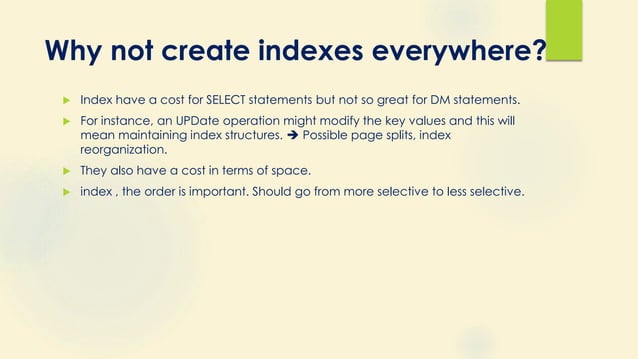 dotnetMALAGA - Sql query tuning guidelines | PPT