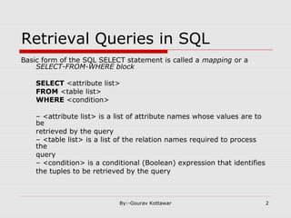 SQL querys in detail || Sql query slides | PPT