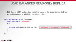SQL Server 2016 AlwaysOn Availability Groups New Features | PPTX | Databases | Computer Software ...