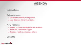 SQL Server 2016 AlwaysOn Availability Groups New Features | PPTX | Databases | Computer Software ...