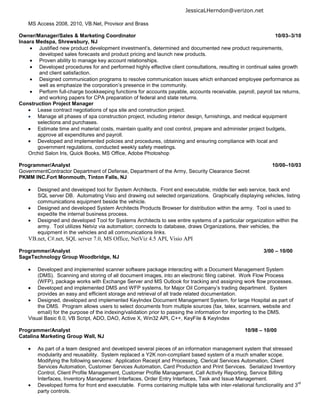 Sql Resume Jl Herndon | PDF