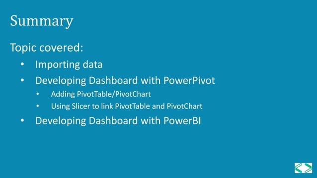 Building a Dashboard in an Hour using Microsoft PowerPivot & Power BI | PPT