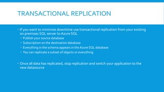 Intro to Azure SQL database | PPTX