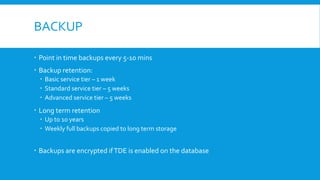 Intro to Azure SQL database | PPTX