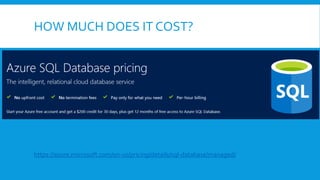 Intro to Azure SQL database | PPTX