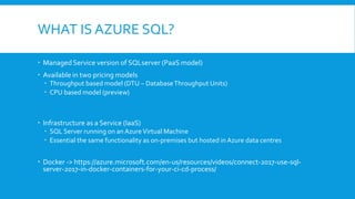 Intro to Azure SQL database | PPTX