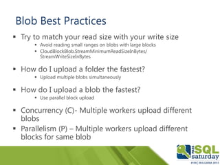 Windows Azure Storage: Overview, Internals, and Best Practices | PPTX