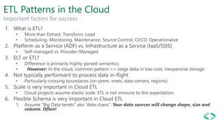 SQL Saturday Redmond 2019 ETL Patterns in the Cloud | PPT