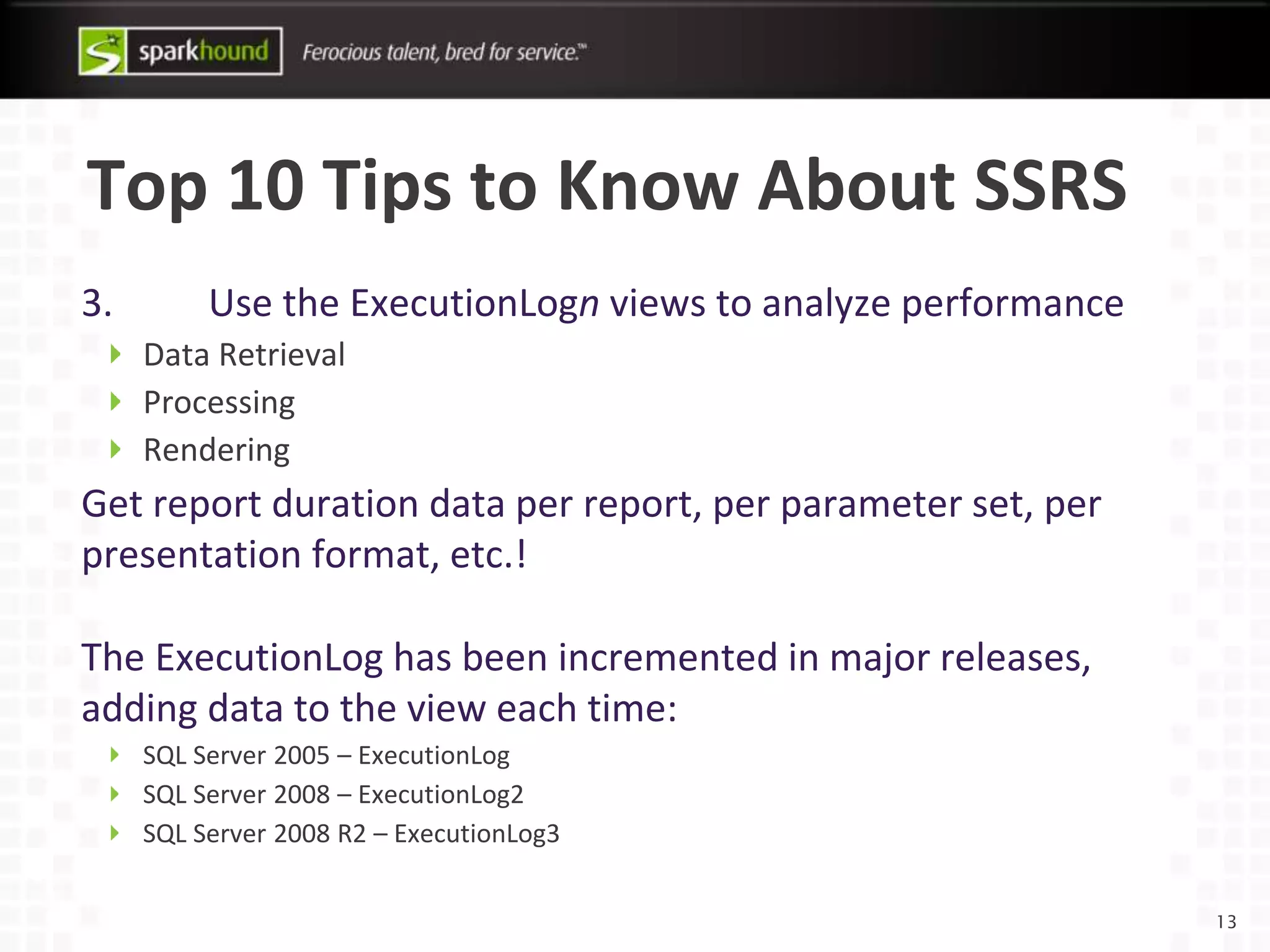 SQL Server Reporting Services (SSRS) 101 | PPTX