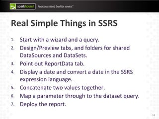 SQL Server Reporting Services (SSRS) 101 | PPTX