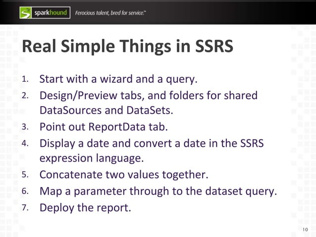 SQL Server Reporting Services (SSRS) 101 | PPTX