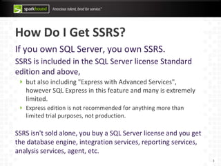 SQL Server Reporting Services (SSRS) 101 | PPTX
