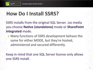 SQL Server Reporting Services (SSRS) 101 | PPTX