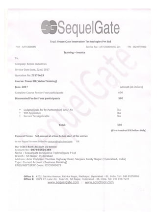 SQL School Training Invoices | PDF | Databases | Computer Software and ...