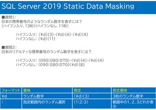 Sql serve2019 staticdatamaskting | PDF | Databases | Computer Software and Applications