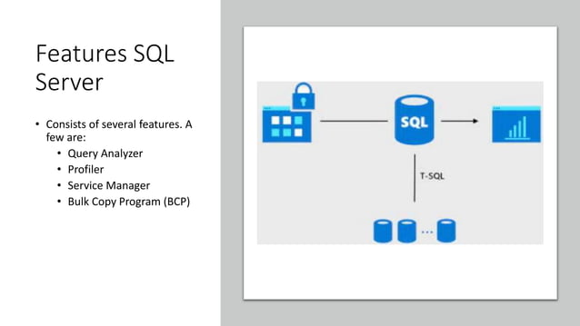 Sql server | PPTX | Databases | Computer Software and Applications