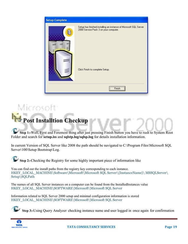 SQL Server 2000 Installation Rollout Backout Plan | PDF