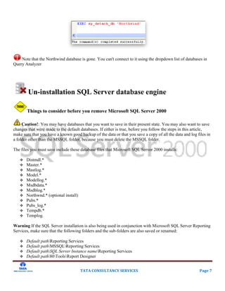 SQL Server 2000 Installation Rollout Backout Plan | PDF