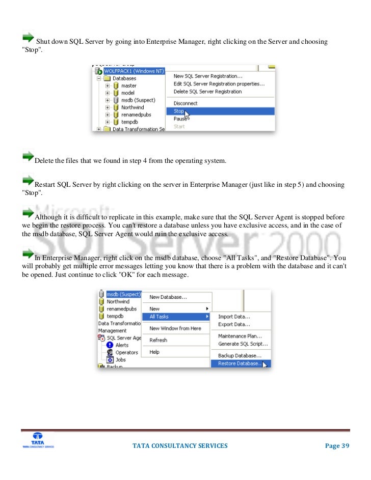 Sql Server 2000 Installation Rollout Backout Plan