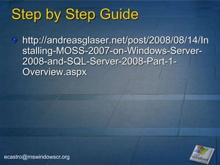Sql Server 2008 And Moss | PPT
