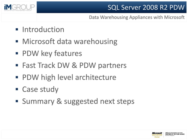 SQL Server 2008 R2 Parallel Data Warehouse | PPT
