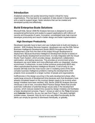 Sql server 2008 r2 analysis services overview whitepaper | DOCX | Web ...