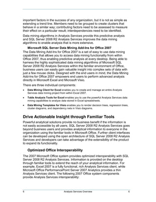 Sql server 2008 r2 analysis services overview whitepaper | DOCX | Web ...