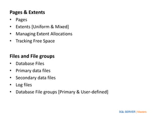 Sql server 2008r2 dba course | PPT