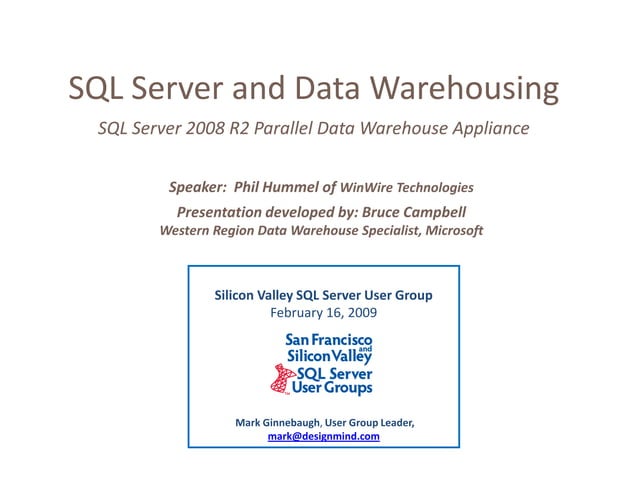 SQL Server 2008 R2 Parallel Data Warehouse | PPT