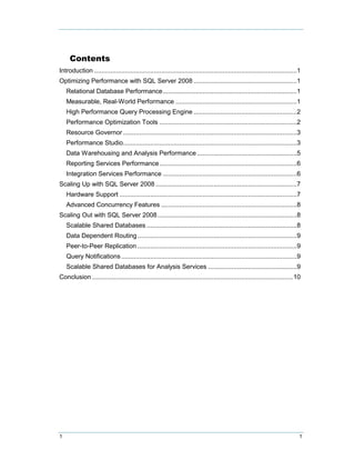 Sql server 2008 r2 performance and scale | PDF