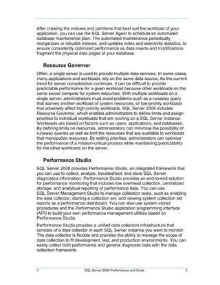 Sql server 2008 r2 performance and scale | PDF