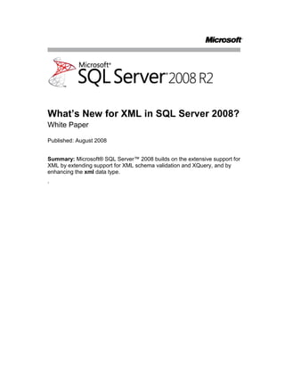 Sql server 2008 r2 xml wp | PDF