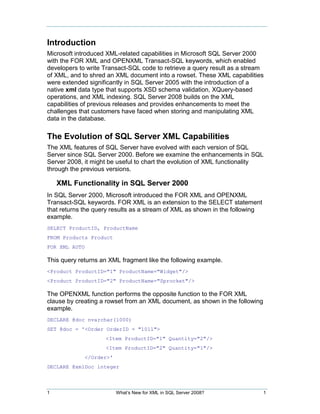 Sql server 2008 r2 xml wp | PDF
