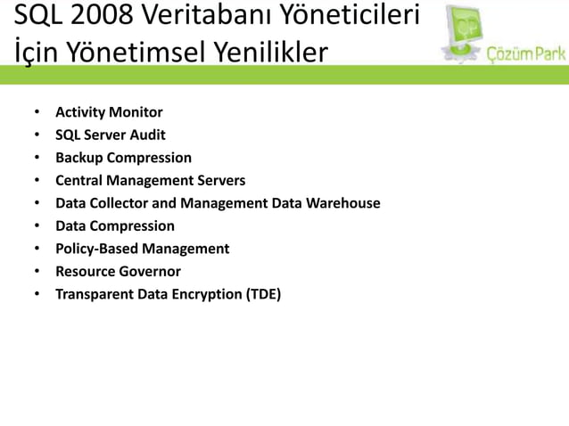 Sql Server2008 Yenilikleri | PPTX