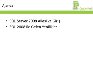 Sql Server2008 Yenilikleri | PPTX
