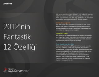 Sql server2012 12-Muhtesem Yenilik | PPT