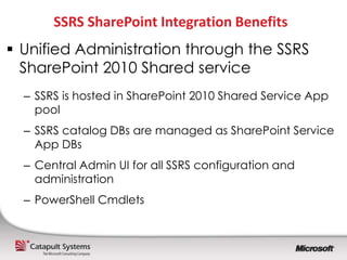 Sql Server 2012 Reporting-Services is Now a SharePoint Service Application | PPTX | Databases ...