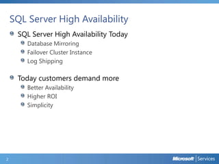 High Availability & Disaster Recovery with SQL Server 2012 AlwaysOn ...
