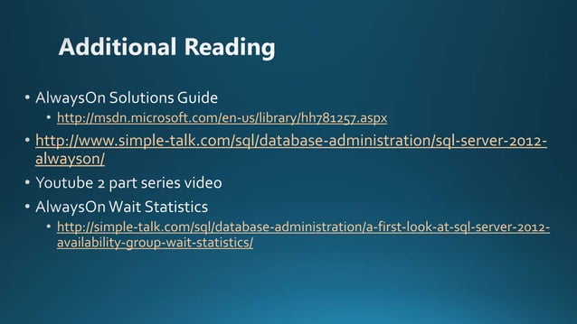 Sql server 2012 AlwaysOn | PPT