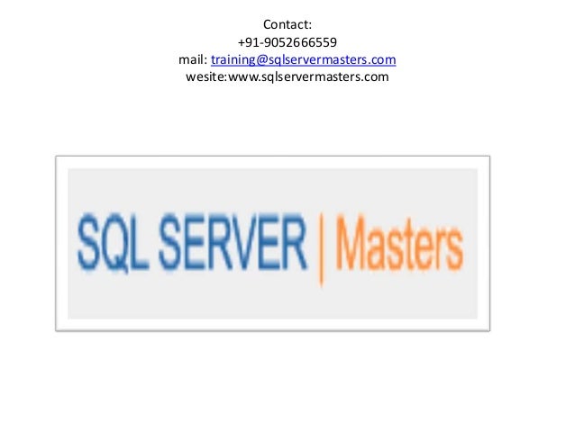 Sql server 2012 certification training