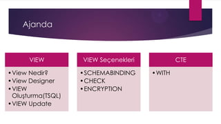 SQL Server 2012’de View ve CTE | PPTX