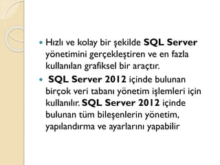 Sql server 2012 gi̇ri̇ş | PPT