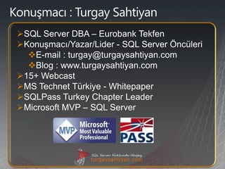 SQL Server 2012 ile Gelen Yeni Özellikler | PPT