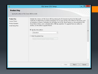 Step by Step Installation of Microsoft SQL Server 2012 | PPTX ...